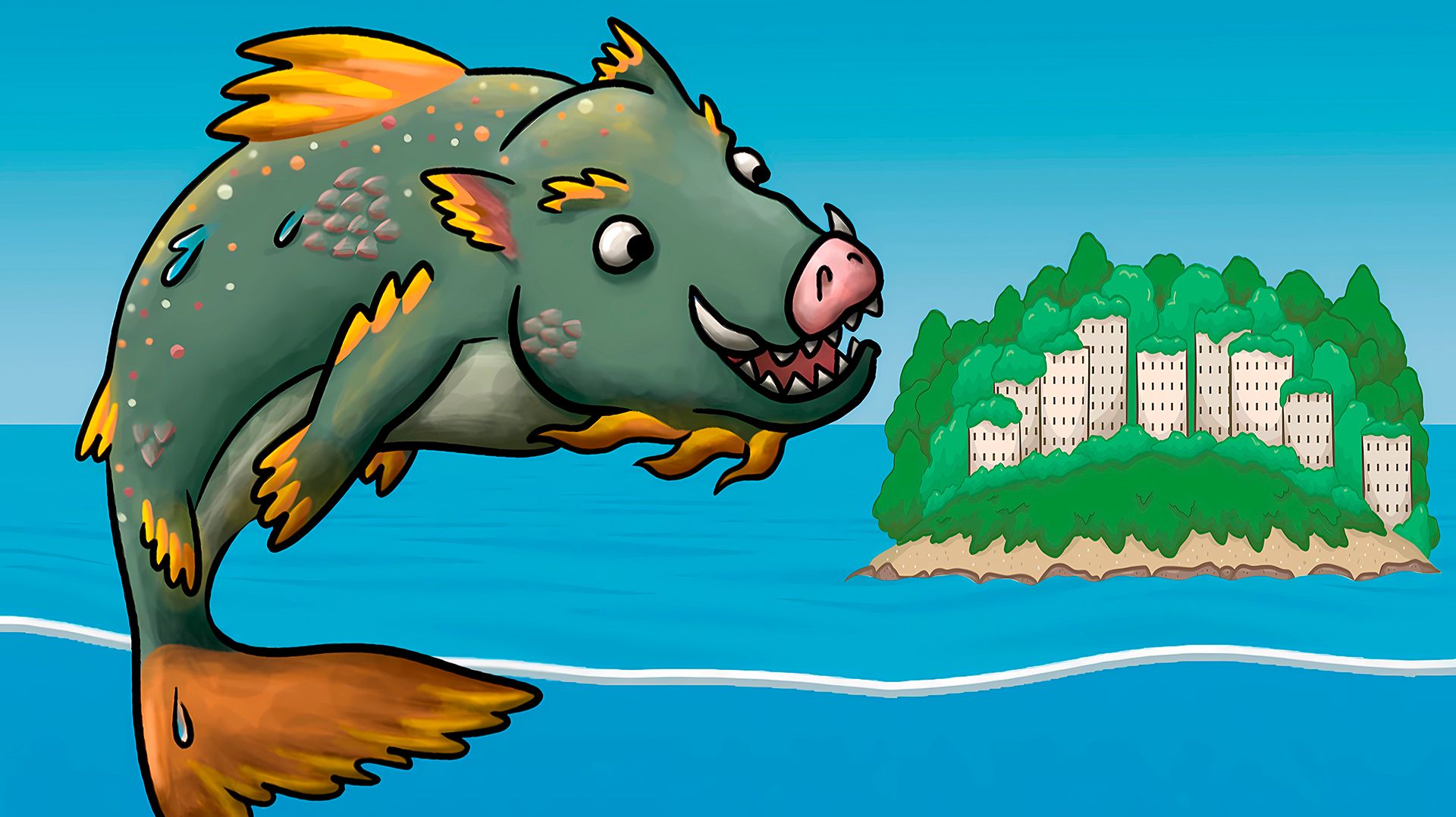 СВИНОРЫБ съел всех в океане. Игра Tasty Planet Final Bite на Игрули TV