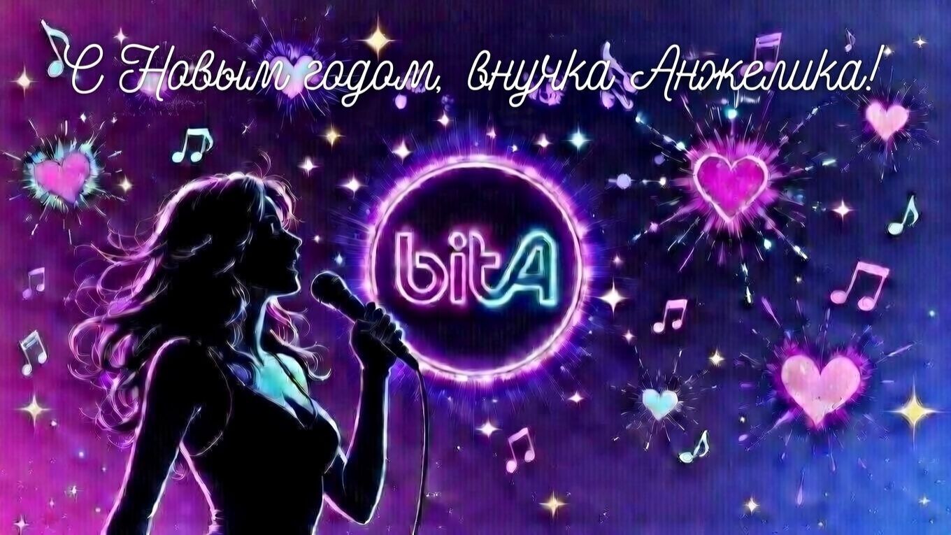 С Новым годом, внучка Анжелика! #musik #музыка #песня #любовь #новыйгод #красивоепоздравление
