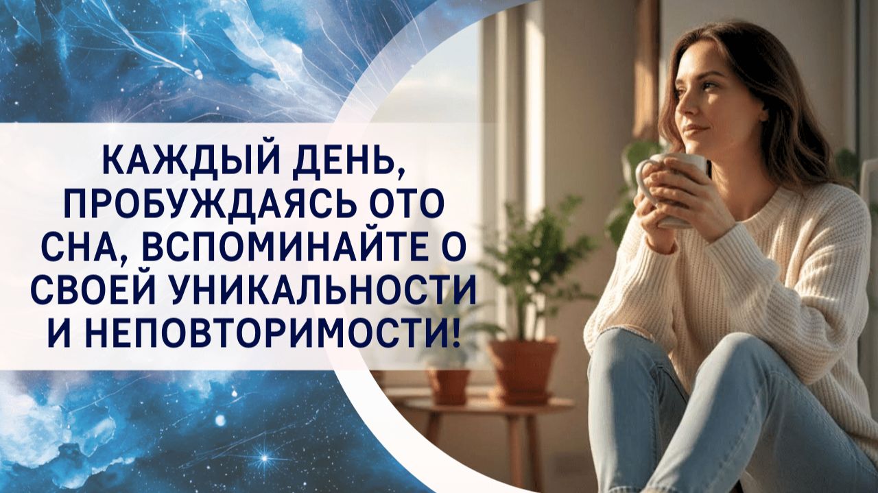 Каждый день, пробуждаясь ото сна, вспоминайте о своей уникальности и неповторимости!