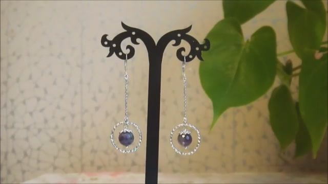 Серьги с аметистом. Украшения из натуральных камней