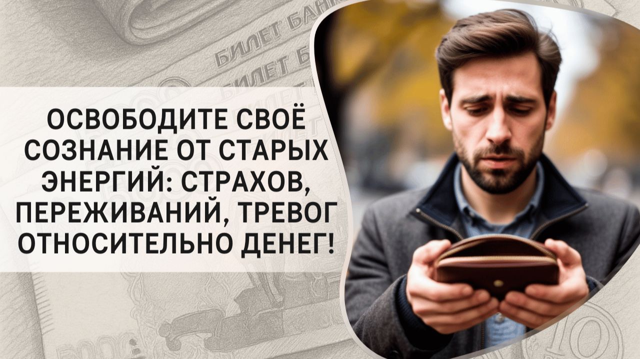Освободите своё сознание от старых энергий: страхов, переживаний, тревог относительно денег!