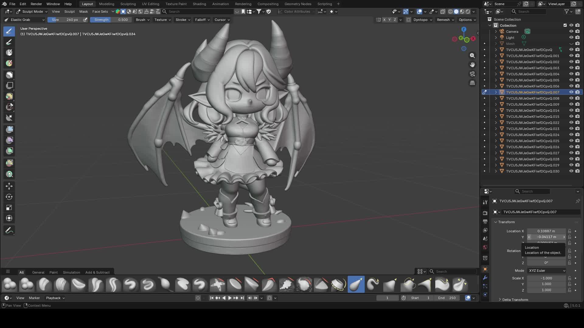 лепка в Blender