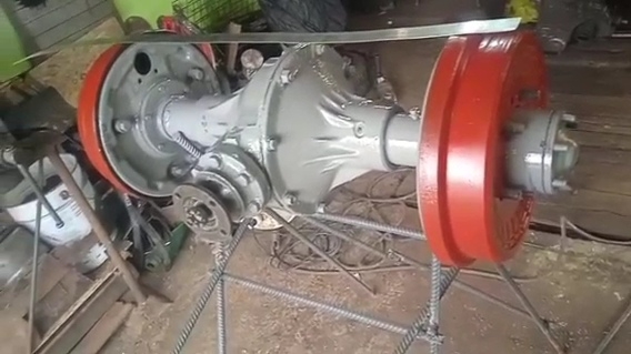 Мой новый мини трактор колея 70см (задний мост)