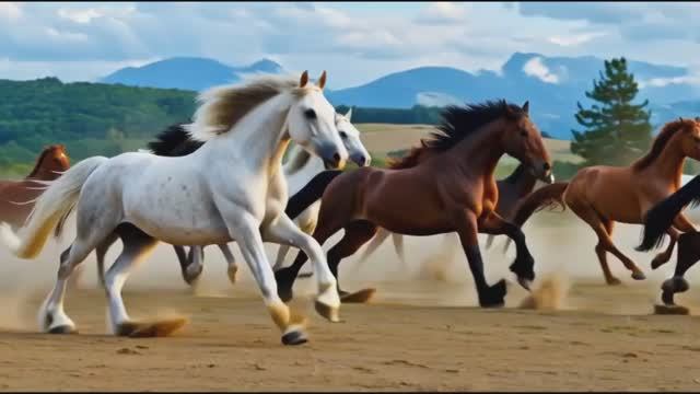 МУЗЫКА РОК СКАЧКИ лошади кони мороз ИИ