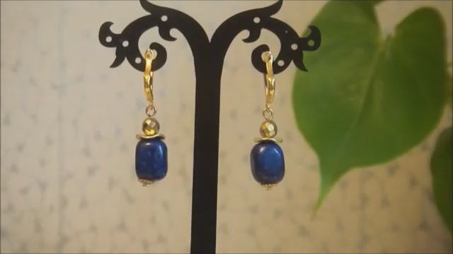 Серьги с лазуритом. Украшения из натуральных камней