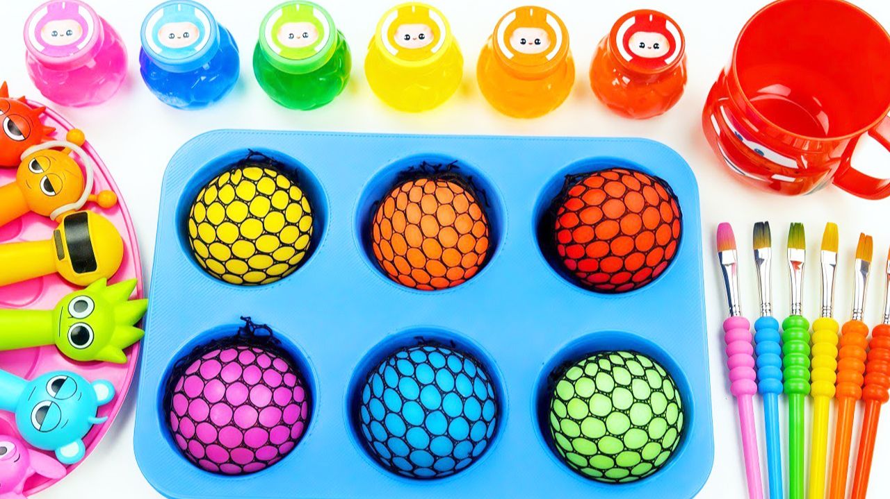 Мультики для малышей. Яркий слайм и яркие Спрунки с желешками. Смотреть онлайн мультики детям.