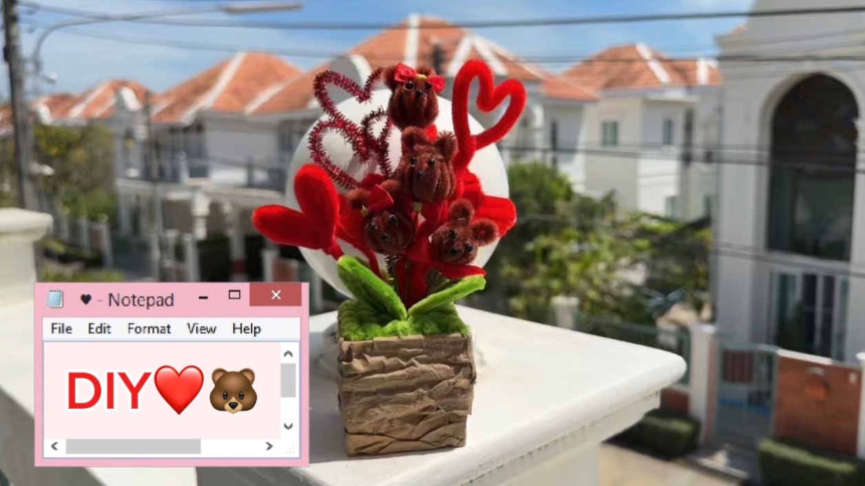 Милый подарок 💝 из пушистой проволоки 💝 к дню святого Валентина