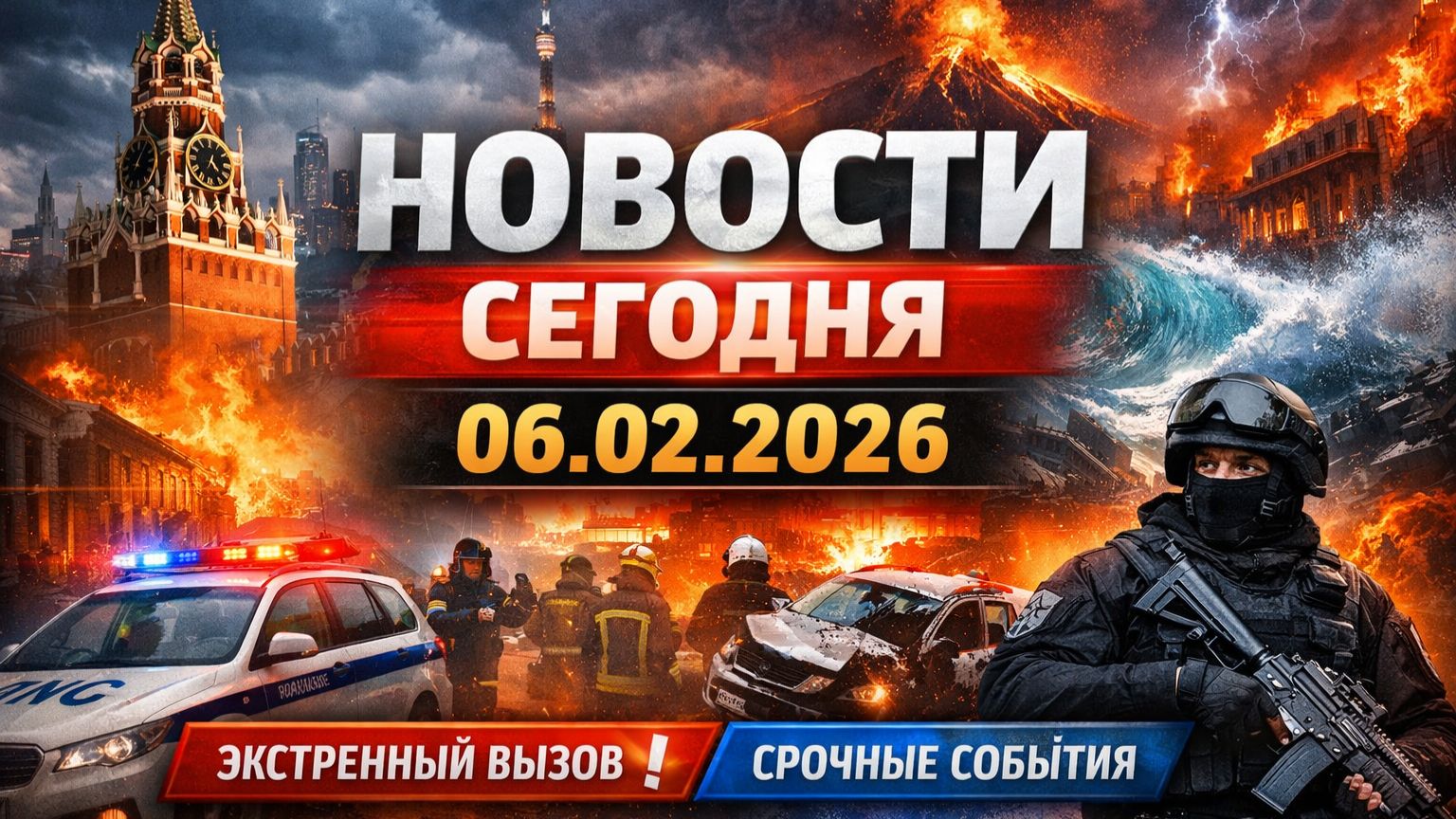 Новости Сегодня 06.02.2026 - Россия, Москва, Экстренный вызов новый выпуск, Катаклизмы, События Дня