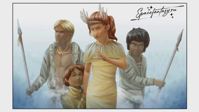 Шаманка и ее спутники - Фанарт к постапокалиптической повести Seer Walks Out - процесс рисования