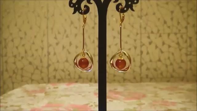 Серьги с Сердоликом. Украшения из натуральных камней