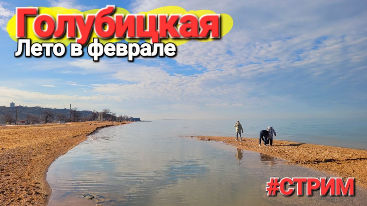 Жара на Азовском море! 07.02.2026 Прямой эфир Центральный пляж
