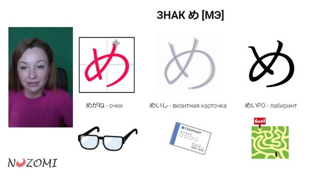 Хирагана. Урок №4_ ま み む め も、や ゆ よ