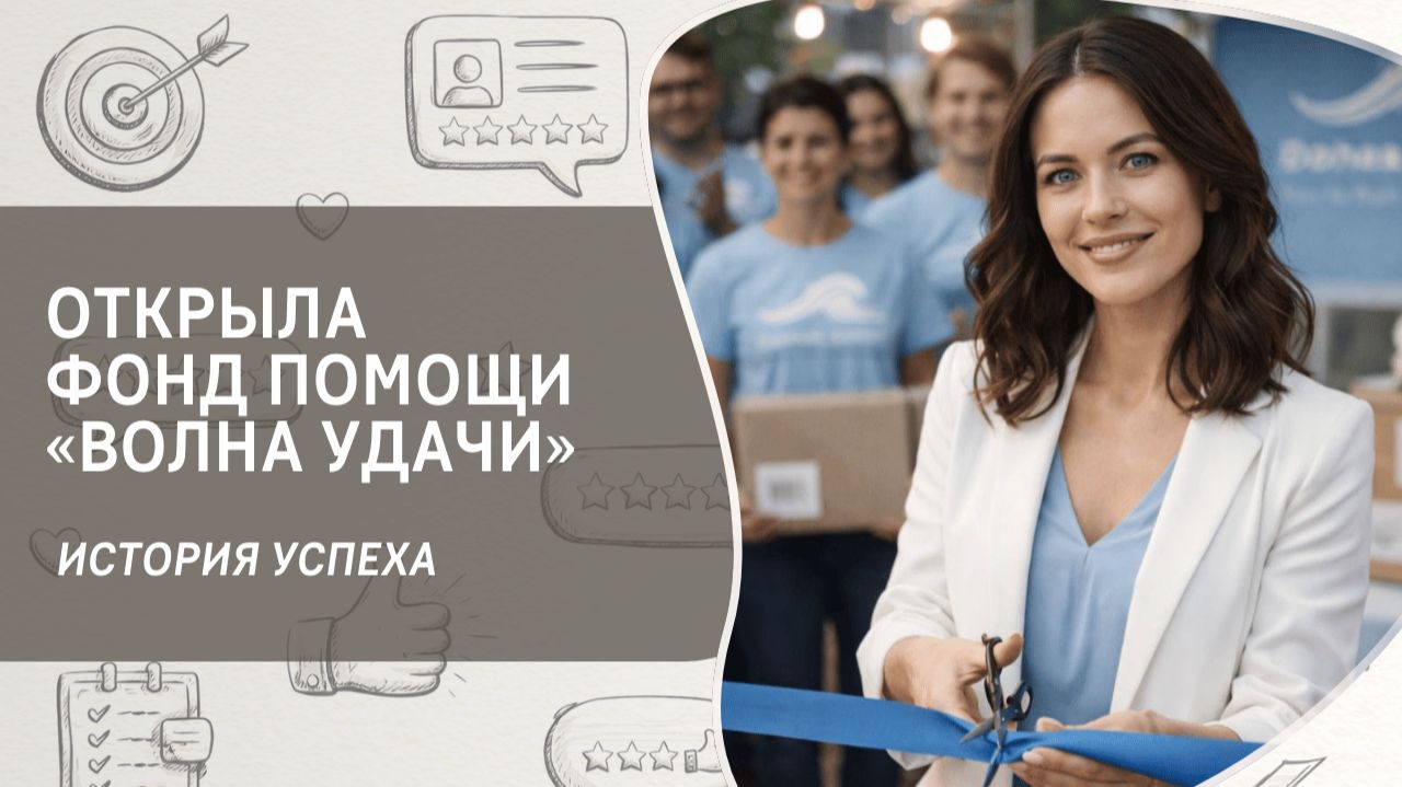 Открыла фонд помощи «Волна удачи». История успеха