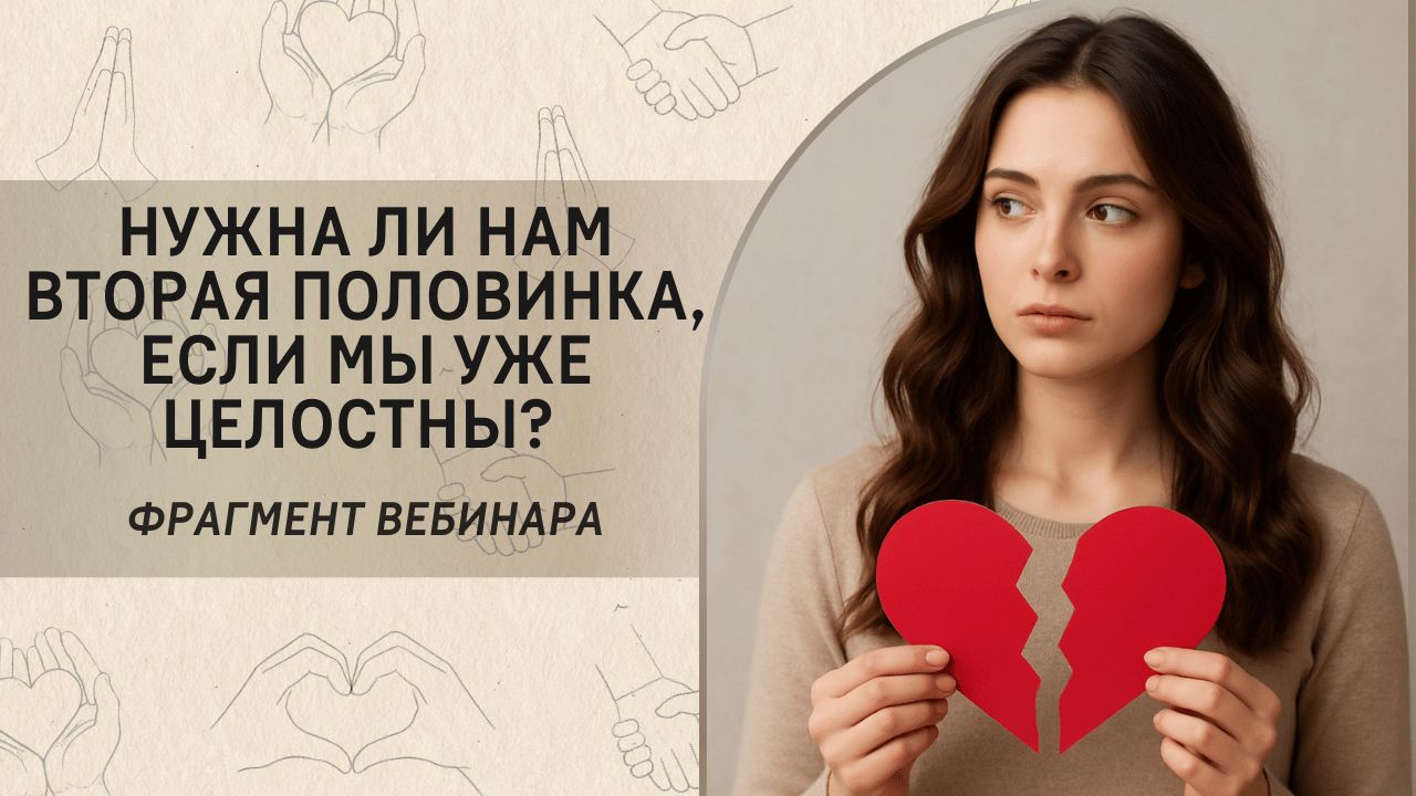 Нужна ли нам вторая половинка, если мы уже целостны? Фрагмент бесплатного вебинара