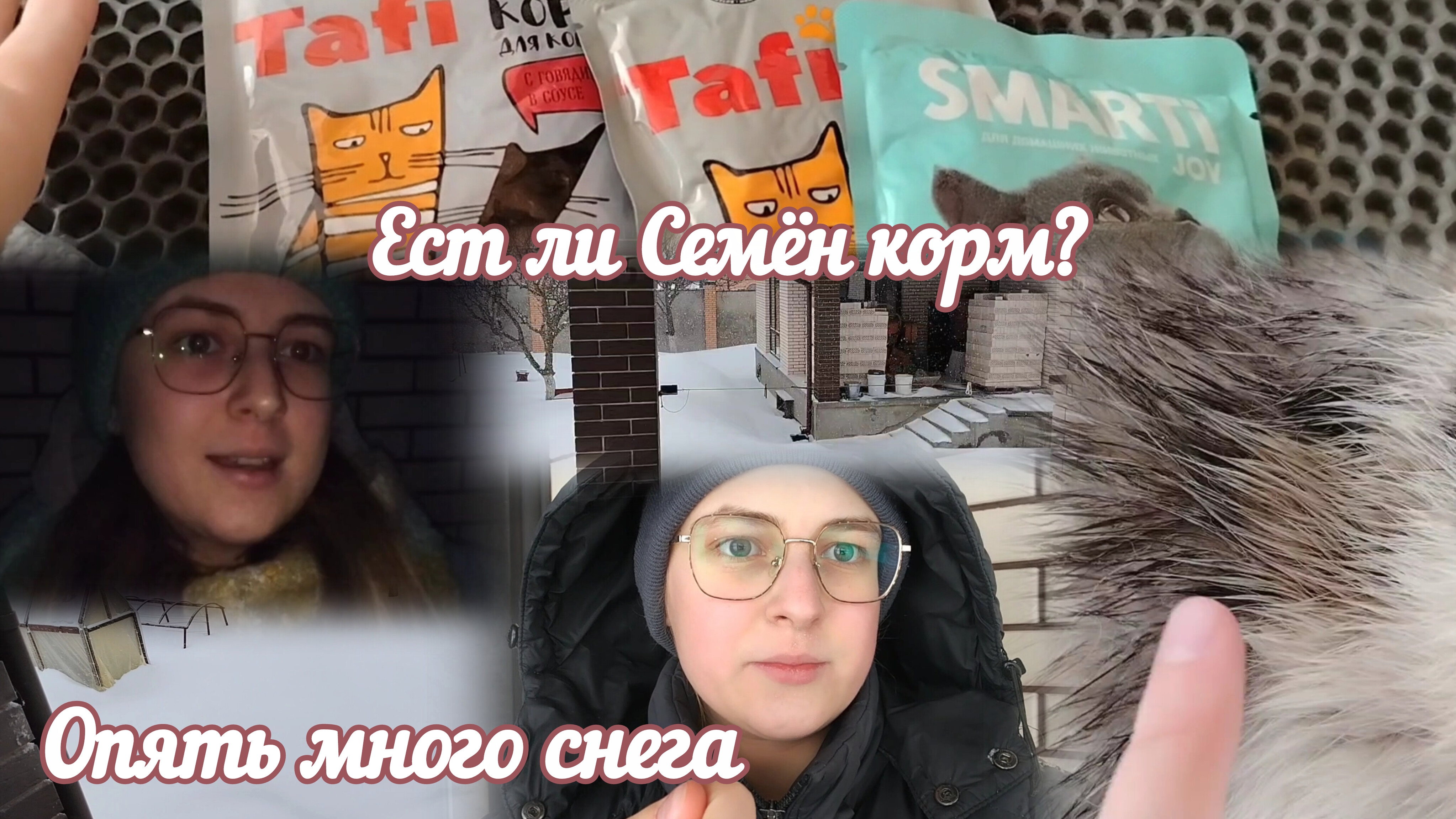 VLOG Опять много снега❄️ Ест ли Семён корм?🥣