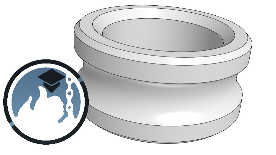 Компас 3D: Построение внутреннего кольца