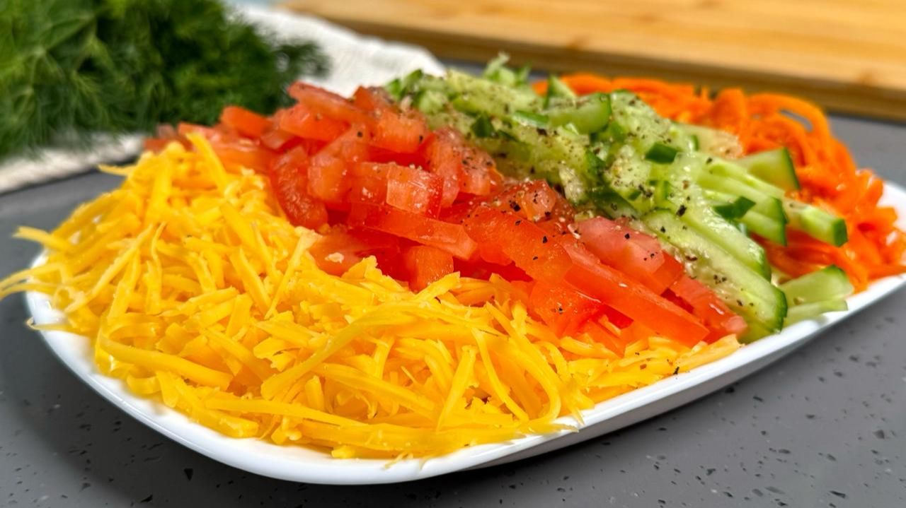 Тот самый САЛАТ, который улетает ПЕРВЫМ! Салат "Огни Москвы", и просто, и ВКУСНО, и красиво!