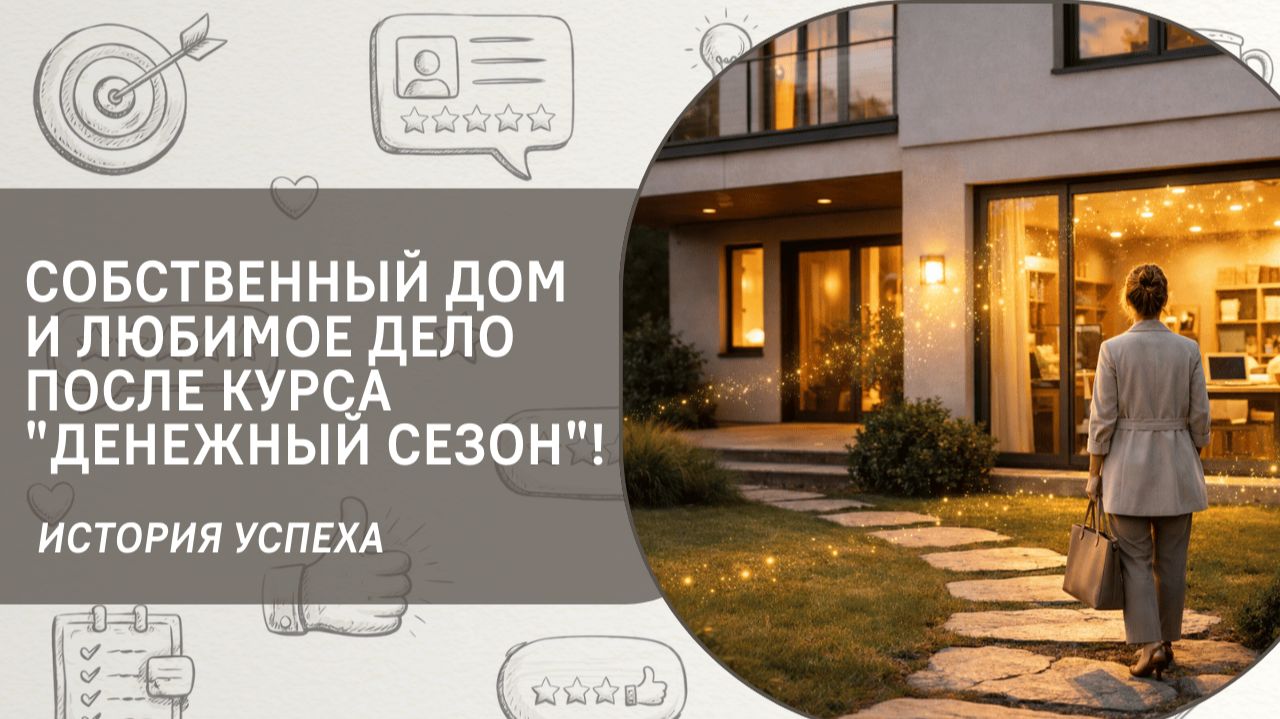 Собственный дом и любимое дело после курса "Денежный сезон"!