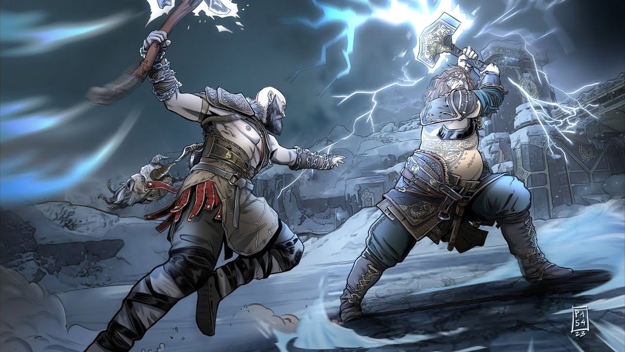God of War Ragnarok "THOR & ODIN" №1