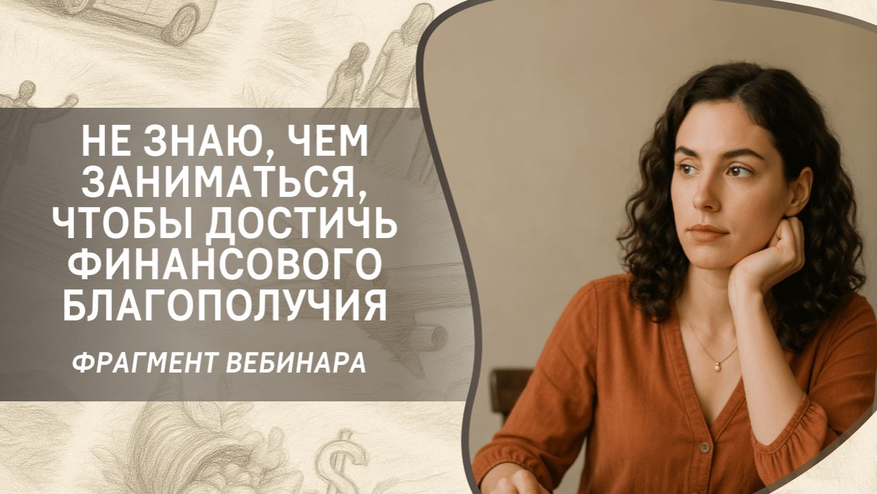 Не знаю, чем заниматься, чтобы достичь финансового благополучия. Фрагмент бесплатного вебинара