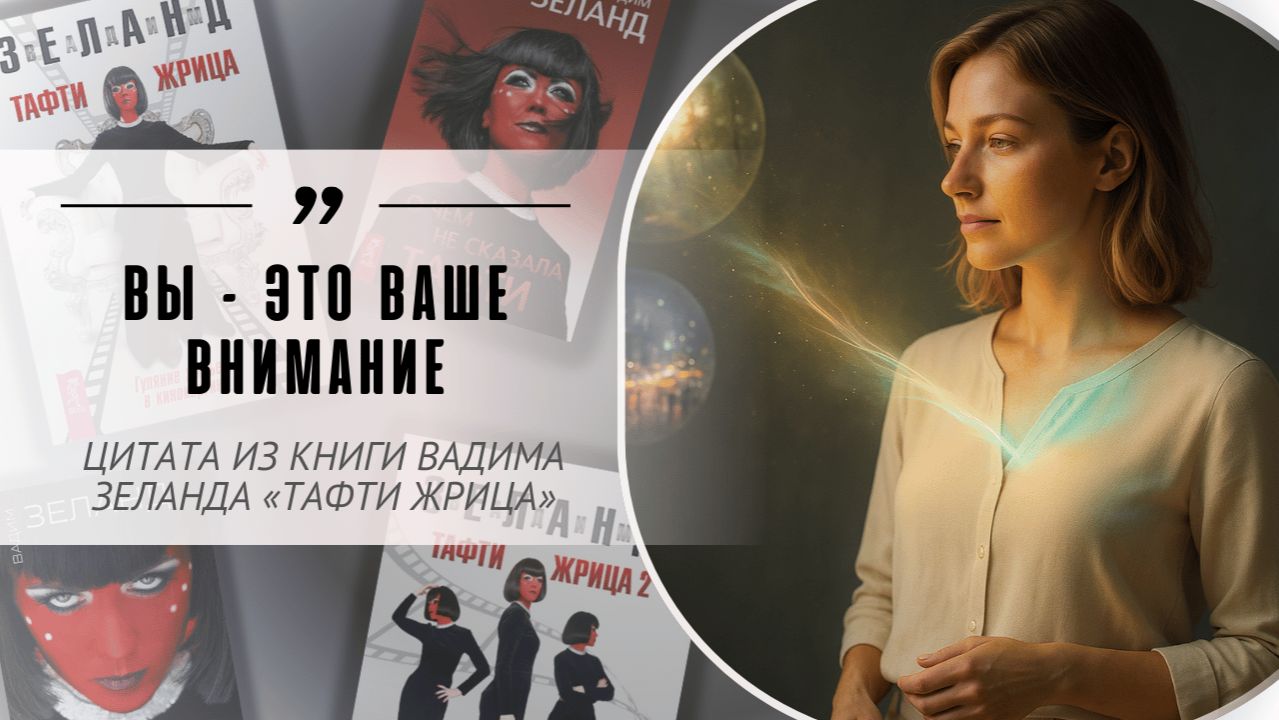 "Вы – это ваше внимание" (цитата Вадима Зеланда из книги "Тафти жрица")