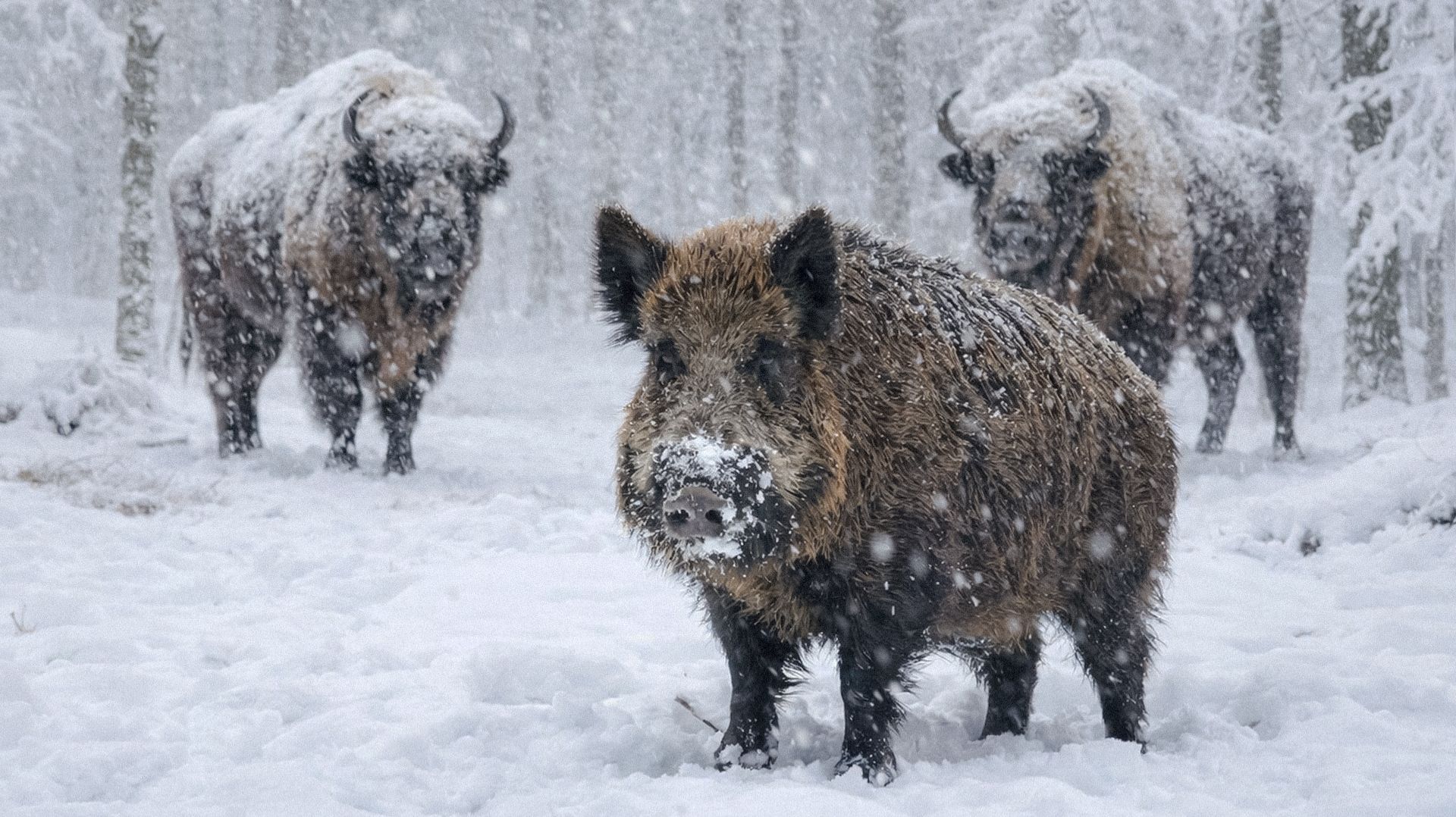 Самые суровые испытания для лесных животных: как дикие звери выживают в сильные морозы и метели?