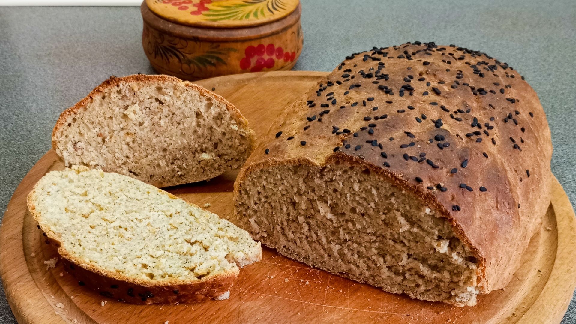 Овсяный Хлеб на кефире c цельно-зерновой мукой, который делается за 30 минут