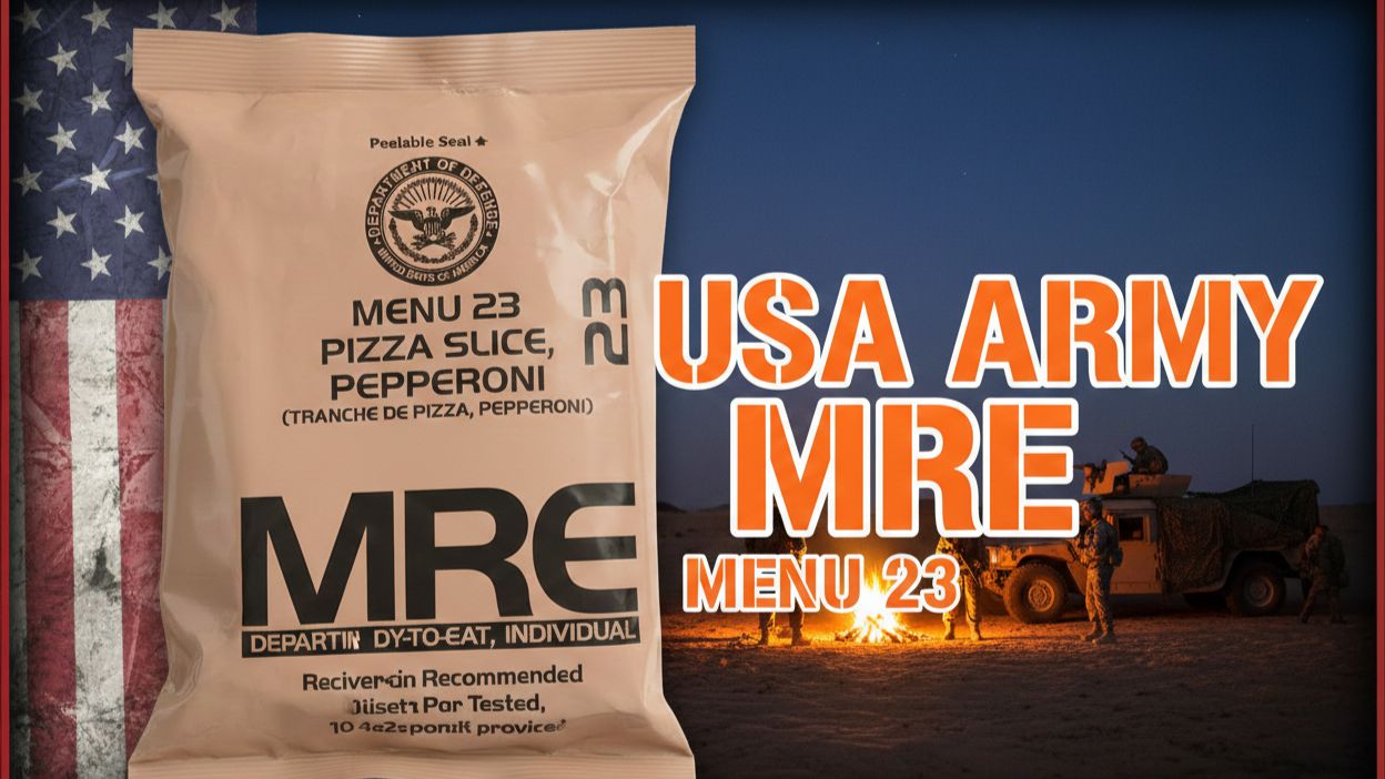 Американский сухой паёк номер 23. MRE USA ARMY. Сухпай пицца пепарони.
