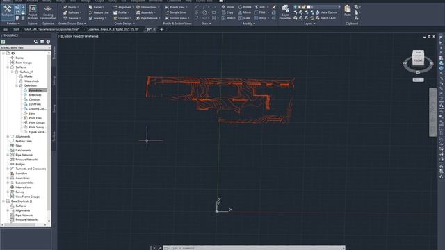 курс по архвизу, Глава 2: 10 - Создаём поверхность в Civil3D
