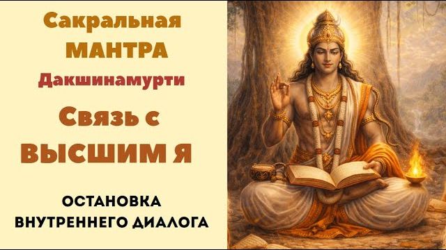 Сакральная Мантра Дакшинамурти. Связь с Высшим Я Остановка внутреннего диалога.