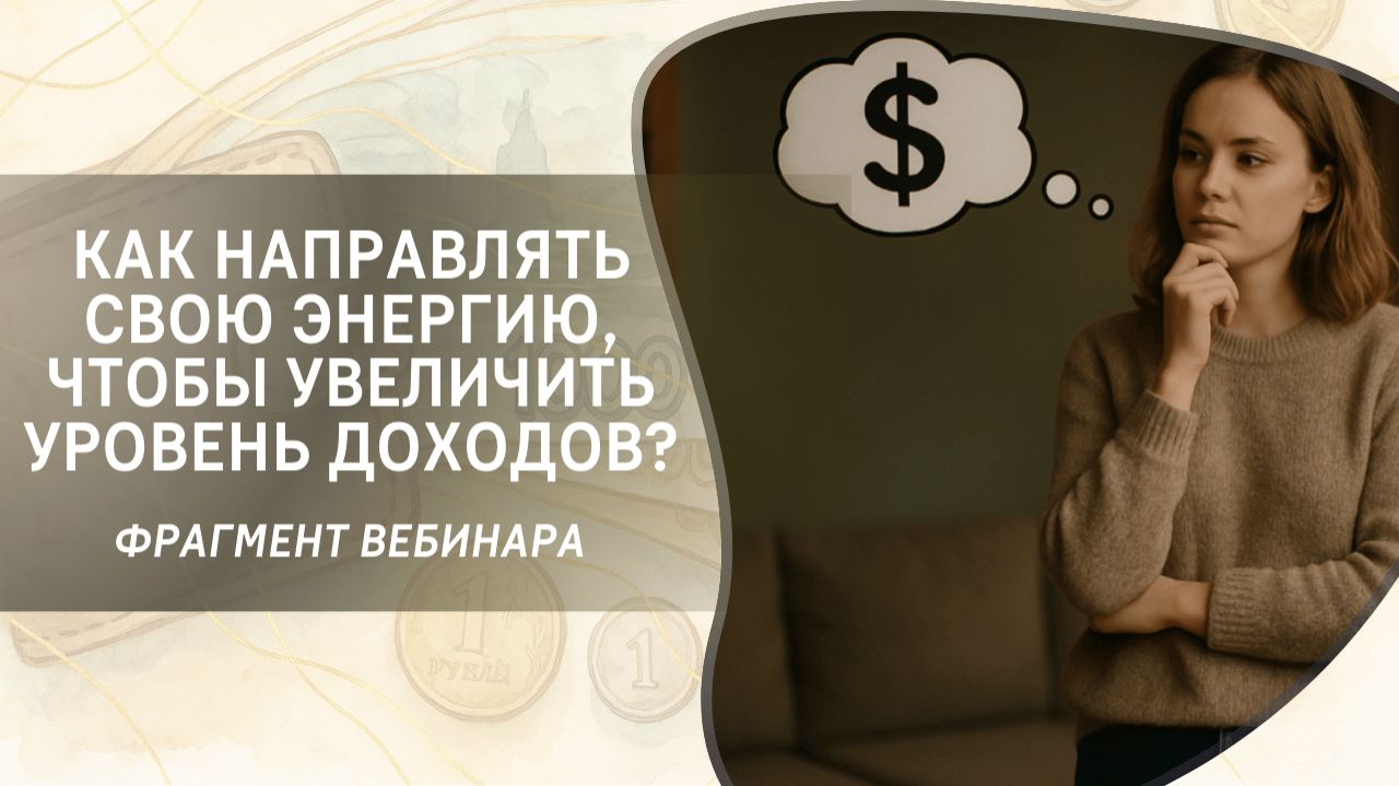 Как направлять свою энергию, чтобы увеличить уровень доходов? Фрагмент бесплатного вебинара