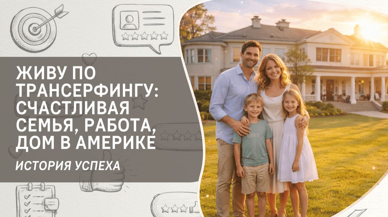 Живу по Трансерфингу: счастливая семья, работа, дом в Америке... История успеха по Трансерфингу