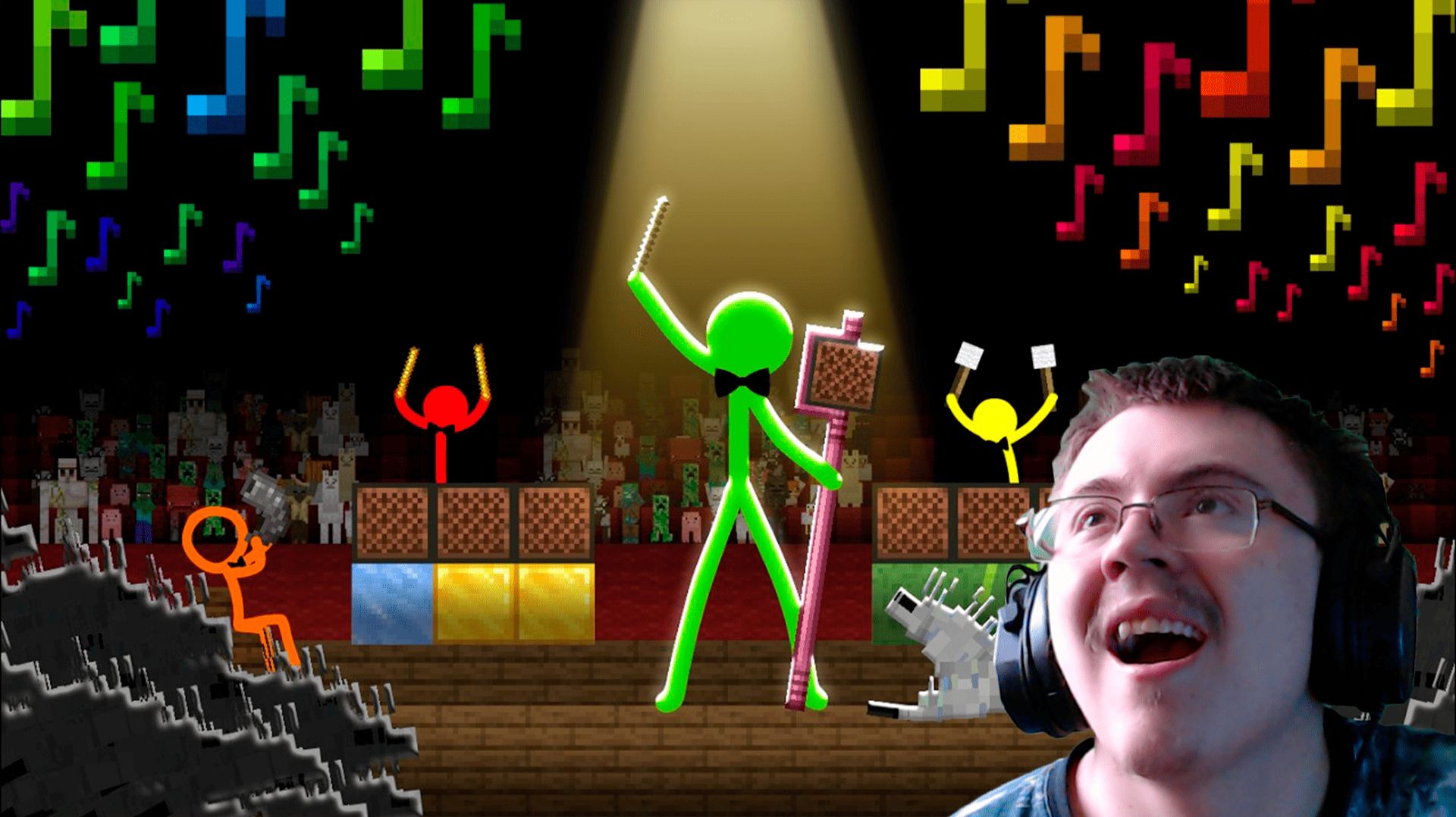 Note Block Concert - Animation vs. Minecraft Shorts Ep 35 ( @Alan Becker ) | Реакция