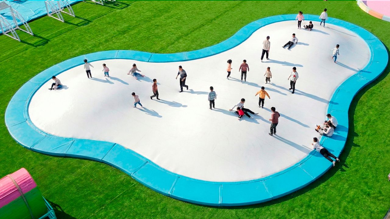 Надувные подушки на платформе от БатутМастер