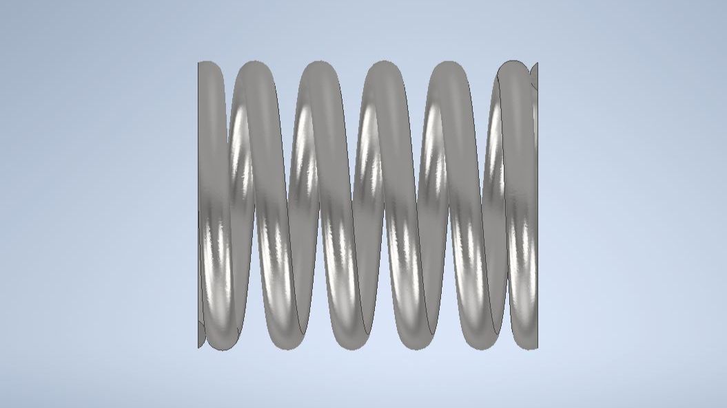 Как смоделировать пружину сжатия с поджатыми и сошлифованными  витками в Autodesk Inventor.
