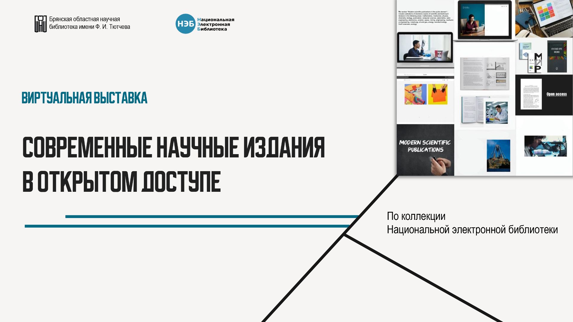 Виртуальная выставка из фондов НЭБ "Современные научные издания в открытом доступе"