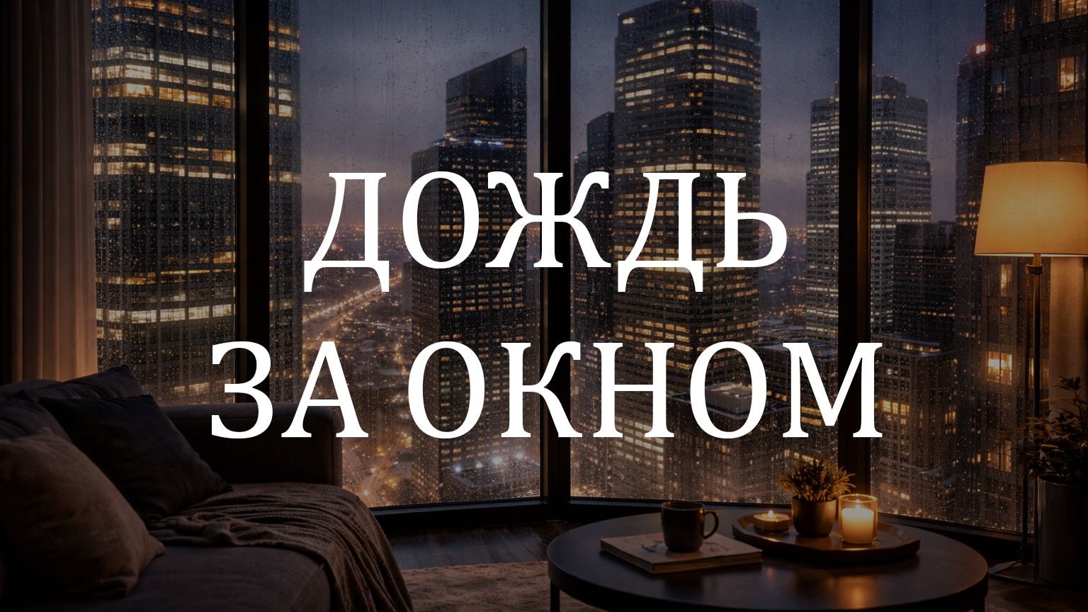 Ливень и гроза над мегаполисом | Сон, релакс | Звуки для сна