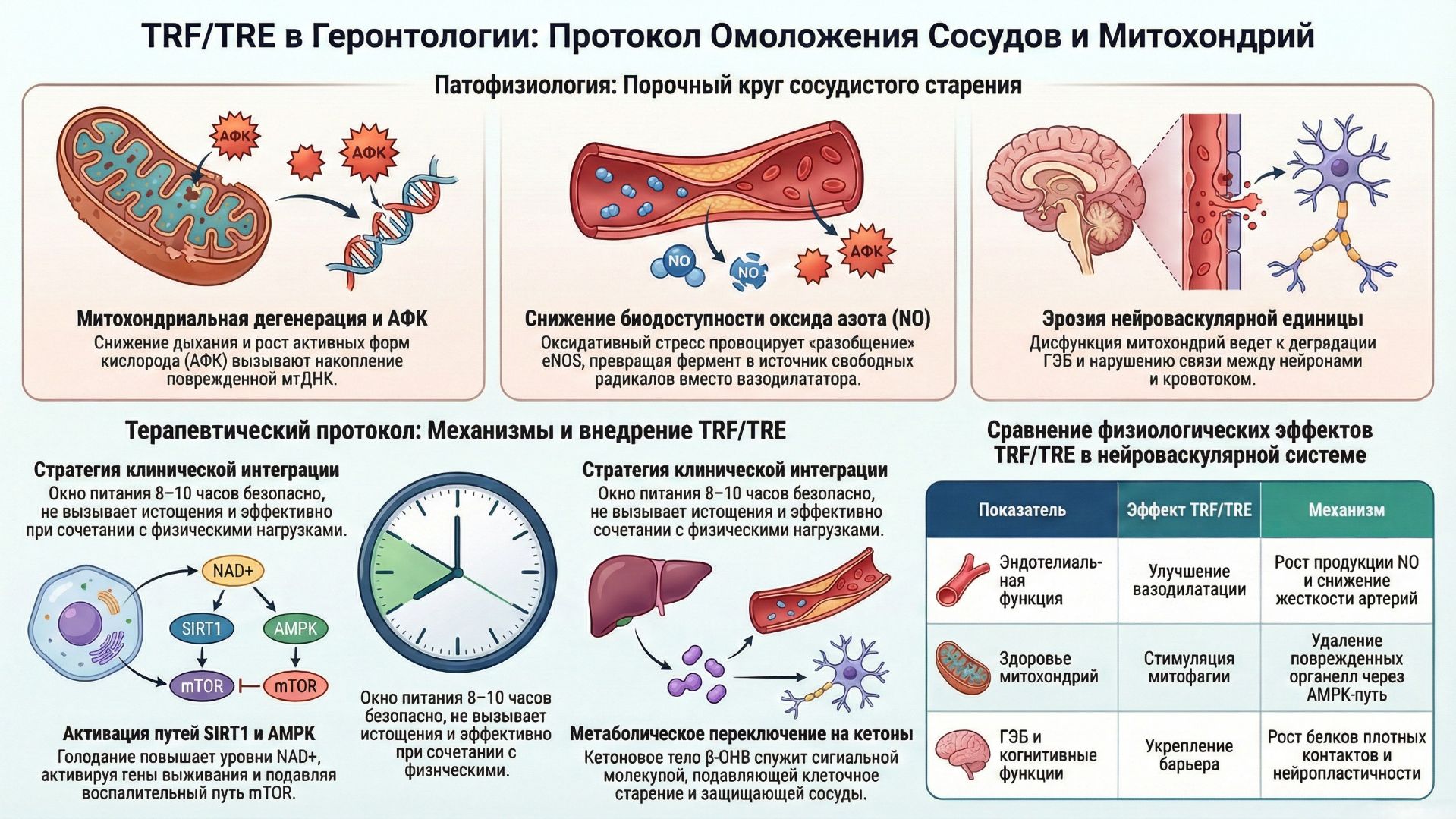 Интервальное голодание для профилактики цереброваскулярных патологий и когнитивного долголетия
