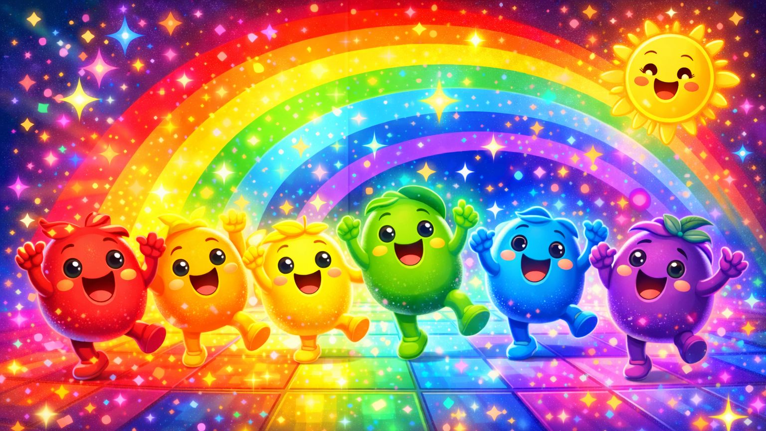 Цвета радуги -  волшебная высококонтрастная анимация для малышей 🌈👶✨