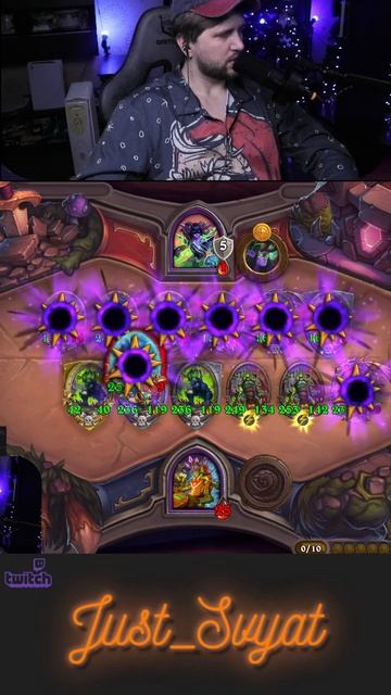 Победил за 2 удара =) #hsbg  #just_svyat #heartstone #хартстоун #стрим