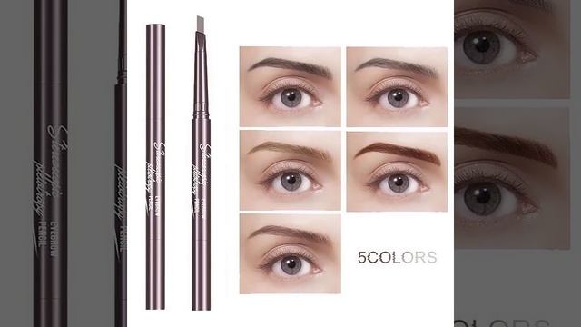 Водостойкий двухсторонний карандаш для бровей 5 цветов