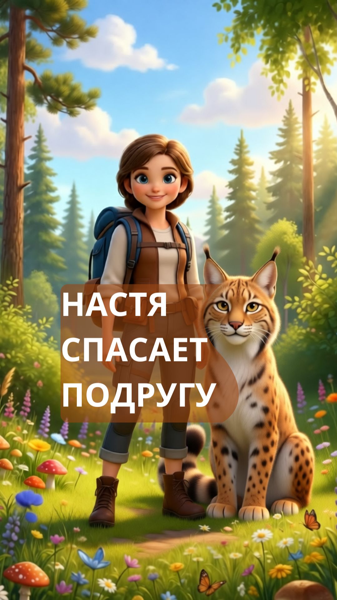 Настя и лесная тайна: Большое спасение рыси 🐾