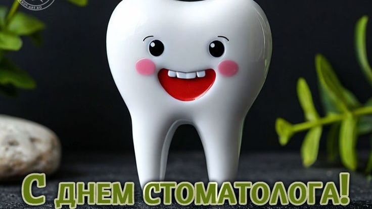 С днём стоматолога. Красивая музыкальная открытка.