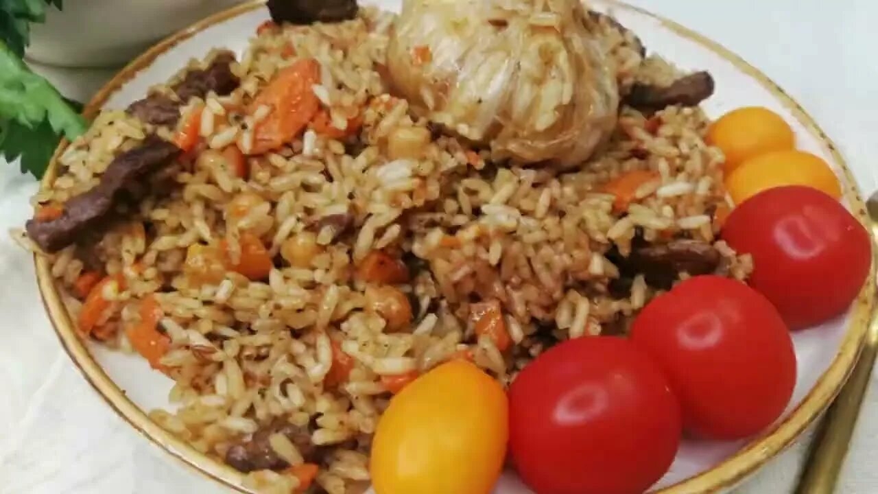 Вкусный плов из говядины