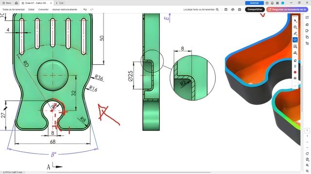 Можете ли вы смоделировать эту задачу в FreeCAD - Catics 3D01-01