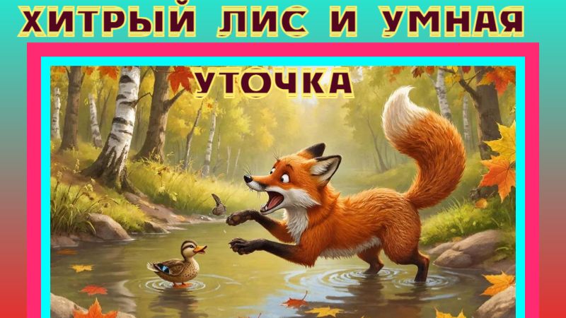 Хитрый Лис и умная Уточка. Сказка. Мультик.