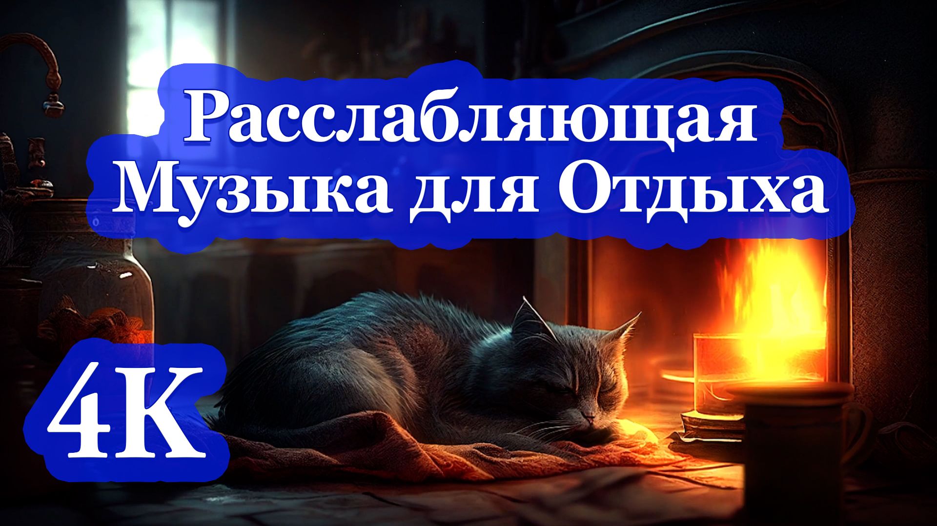 4K Расслабляющая Музыка для Отдыха | Вечер у Камина 🔥✨🔥
