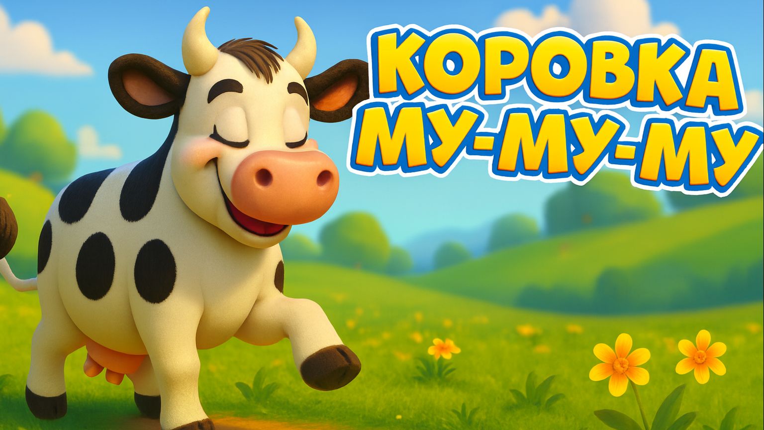 Коровка Му-Му-Му — Весёлая Песенка |  Детские песенки для детей  |  Детские песенки для малышей
