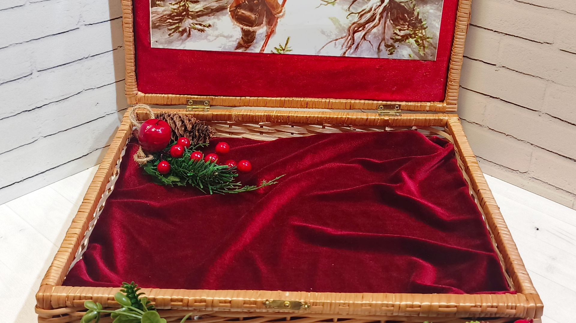 Ретро шкатулка плетеный mp4, Охотники на привале СССР бу