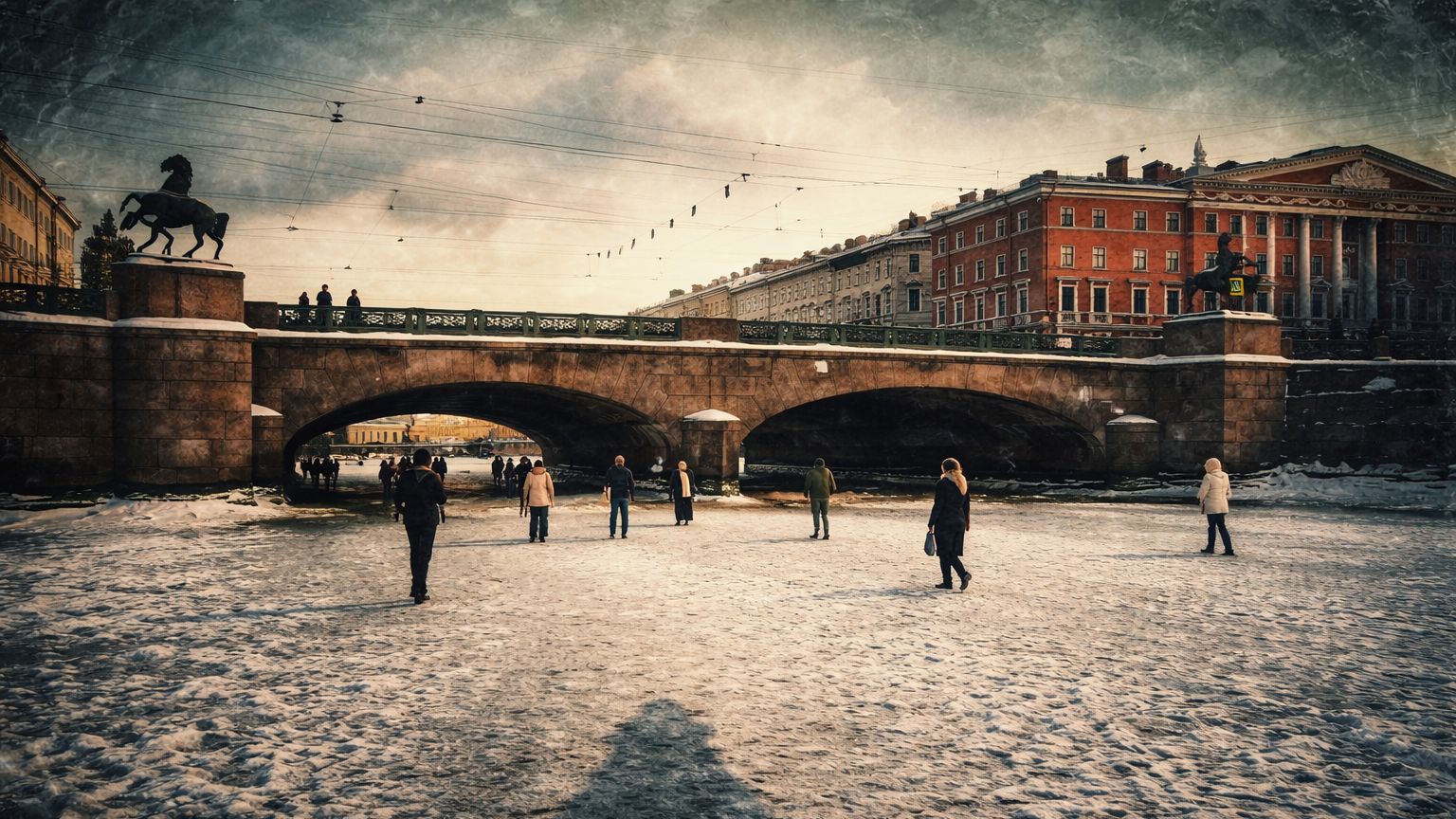 Прогулка по замёрзшей Фонтанке